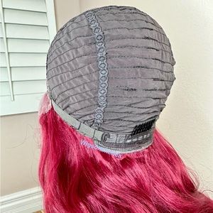 Accessories | Red Wig Lace Front Middle Part 26 Inch Long Wavy Layered ...